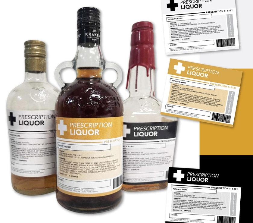 Prescription Liquor Bottle Labels 🥃 - Sticker