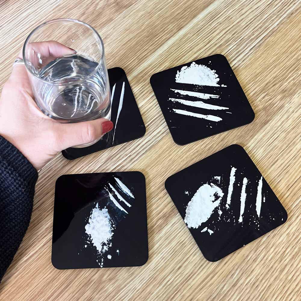 Fun Lines (4-Pack) - Coaster Set ️🍻