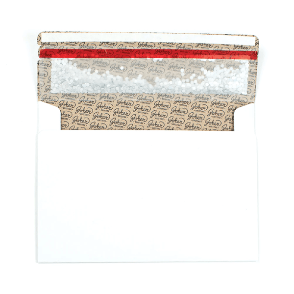 Glitter Trap Envelopes White - Joker Greeting Prank