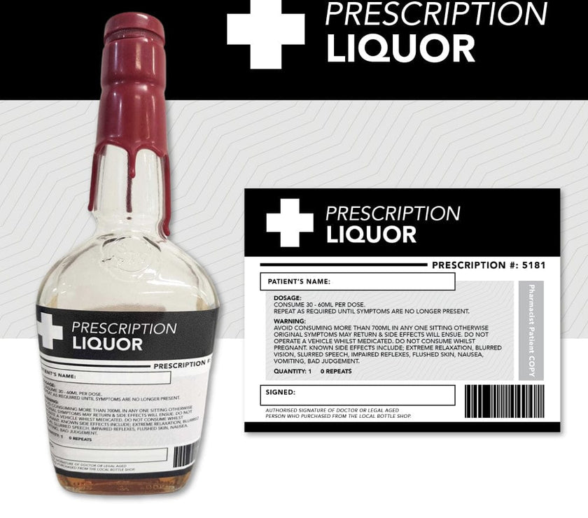 Prescription Liquor Bottle Labels 🥃 - Sticker