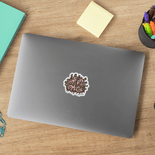 Ciggy Butt-Brain 🚬🧠 - Sticker