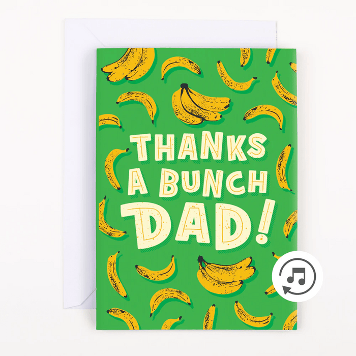 Endless Thank You Dad 🍌🔊 - Joker Greeting Prank Card (Glitter + Sound)