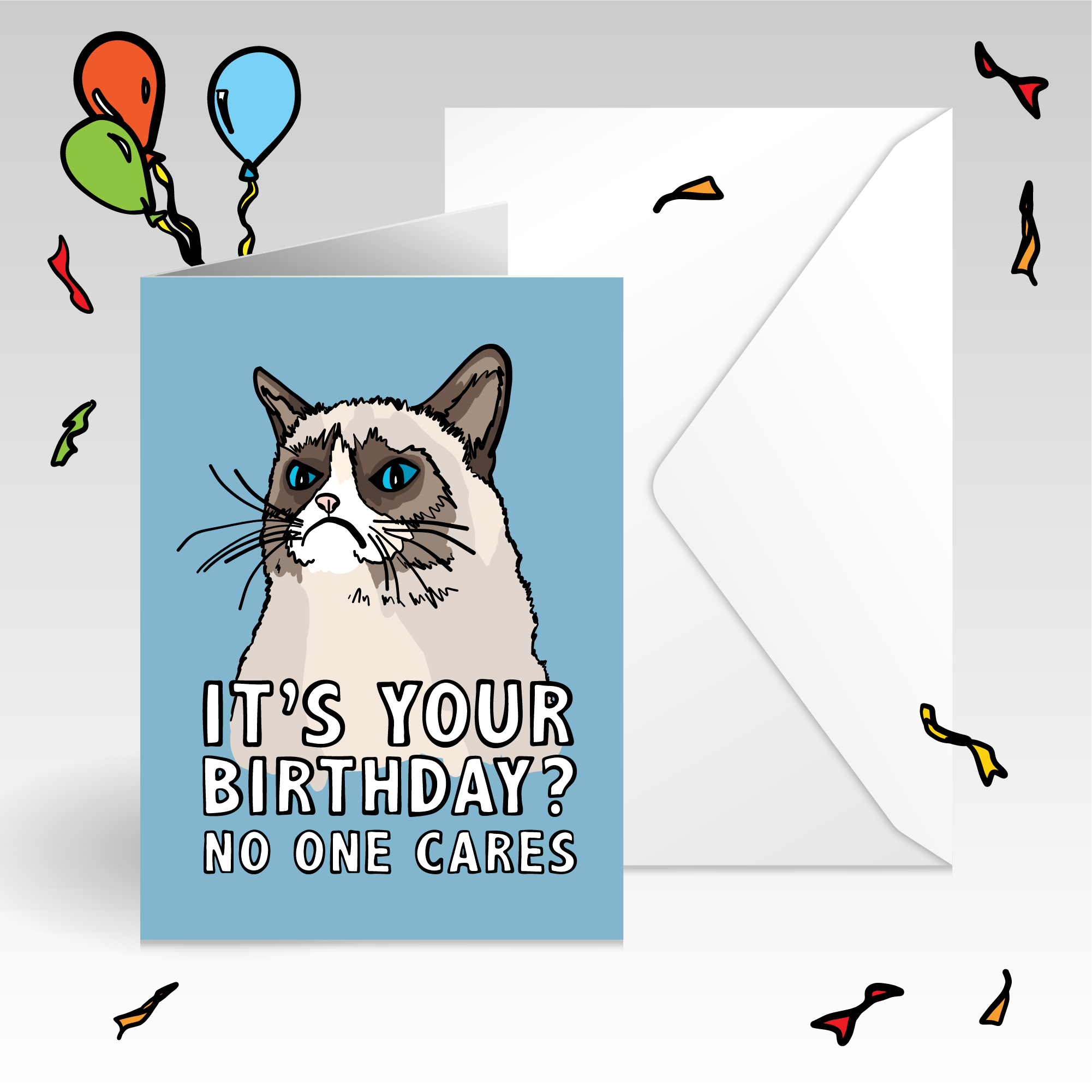 Grumpy Cat Happy Birthday Card