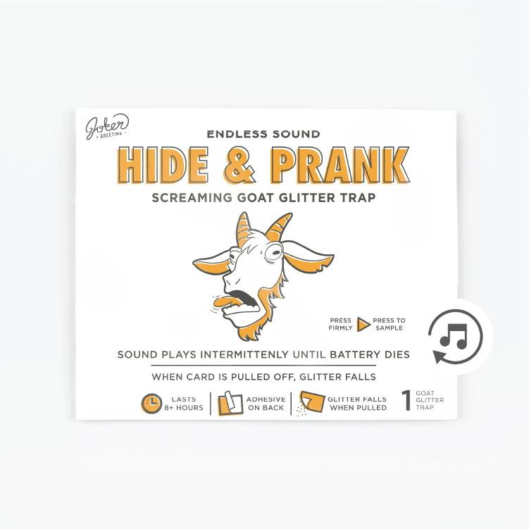 Screaming Goat 🐐🔊 - Joker Hiding Noise Prank (Sound + Glitter Trap)